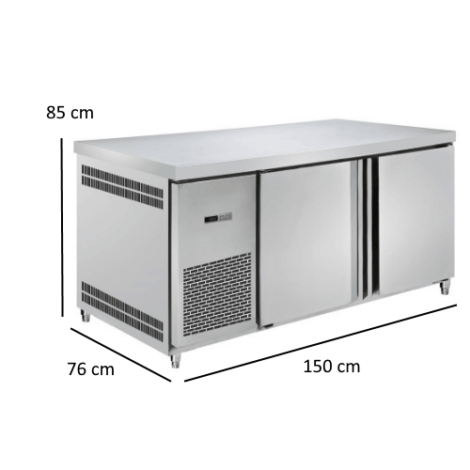 2-Door Undercounter 345 L Freezer 150cm SS201 - Fun Food Thailand