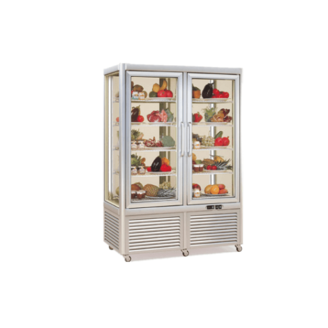 Refrigerated Standing Double Cake Display Fixed Shelves - Fun Food Thailand