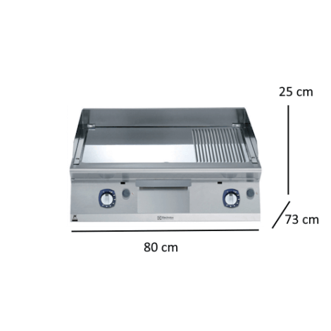 Modular Cooking Range Line 700XP 800mm Gas Fry Top, Smooth and Ribbed ...